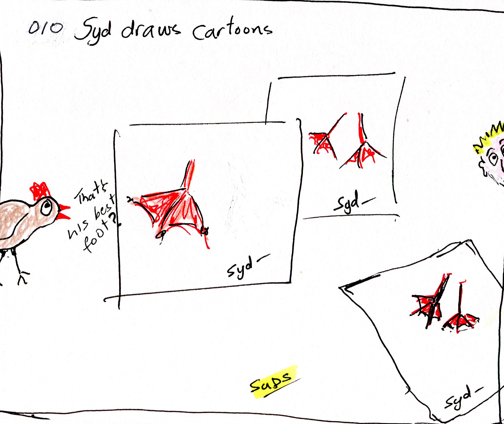 Syd draws cartoons: #010 – Redbeak Diaries